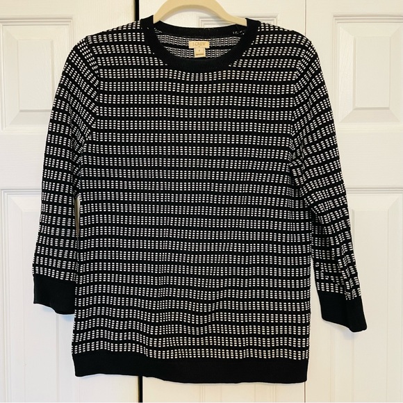 J. Crew Factory | Sweaters | Jcrew Factory Crew Neck Sweater Black With ...